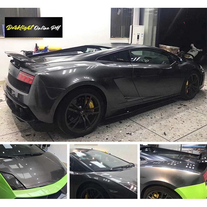 GRAY GUNMETAL CAR WRAP / MC STICKER | Shopee Philippines