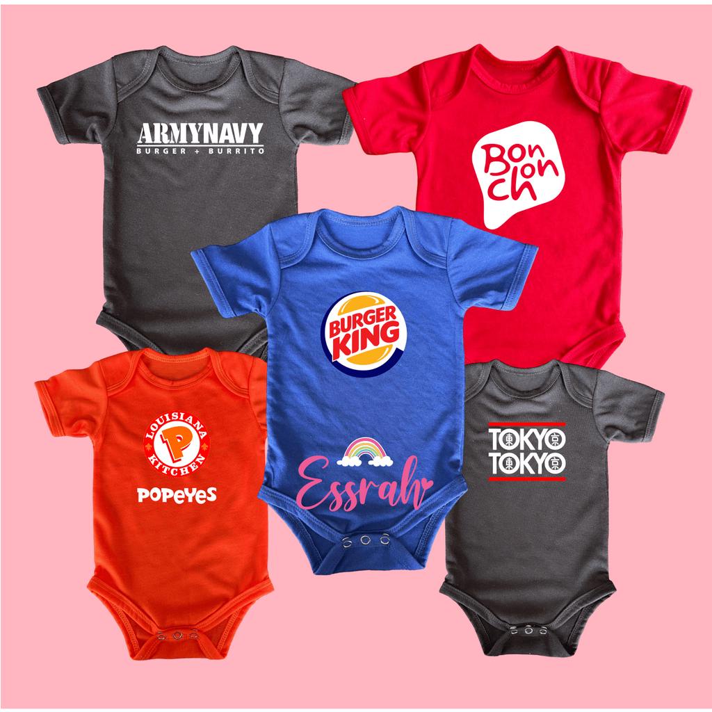 Fast food logo 4 ( baby onesies customized onesie burger king popeyes ...