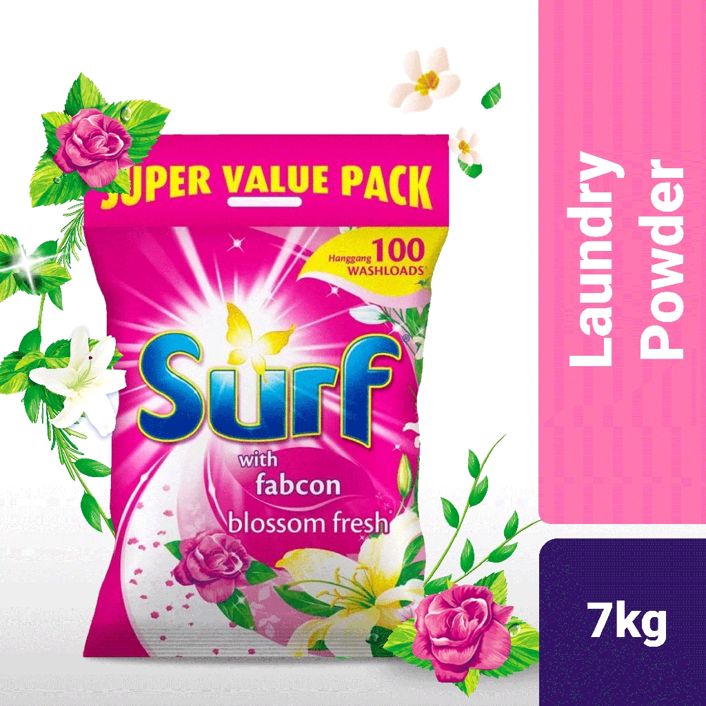 Surf Blossom Fresh Laundry Powder Detergent 7kg Pouch | Shopee Philippines