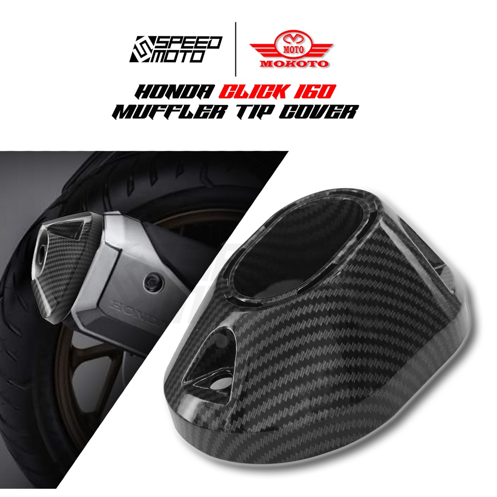 MOKOTO HONDA CLICK 160 MUFFLER TIP COVER EXHAUST TIP GARNISH COVER FOR ...