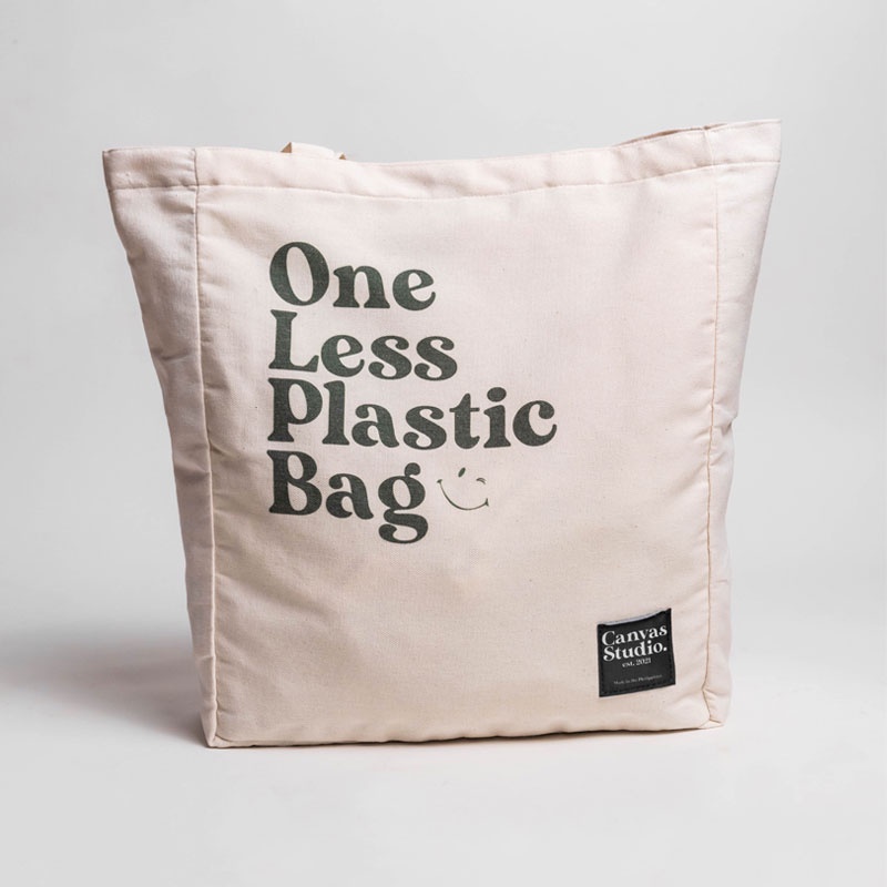 One Less Plastic Bag Design Tote Bag | Shopee Philippines