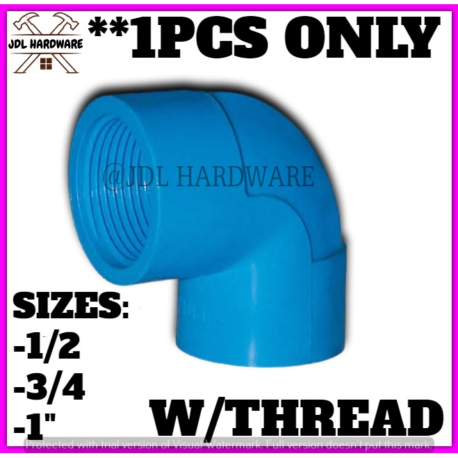 3703-084 1PCS PVC Elbow WITH THREAD GB UPVC Right Angle Elbow 90 Degree ...