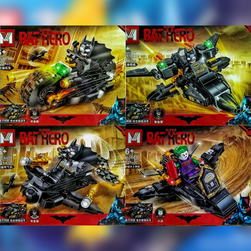 Toy car block Batman figure PGM603 Batmobile batcoper batpod batwing ...