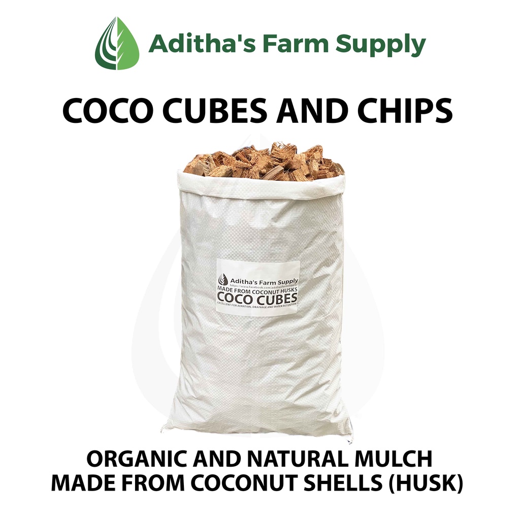 4 kg Sack Coco Cubes and Coco Chips (Organic and Natural Mulch Made ...