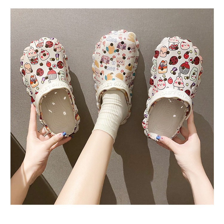 Cute Panda Cartoon Crocs Design Comfortable Simple Stylish Slide Women ...