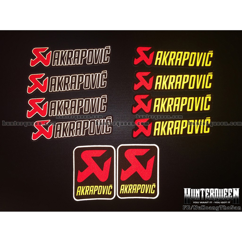 Akrapovic Logo [12x3.2cm] 3M reflective decal. Waterproof, sharp and ...