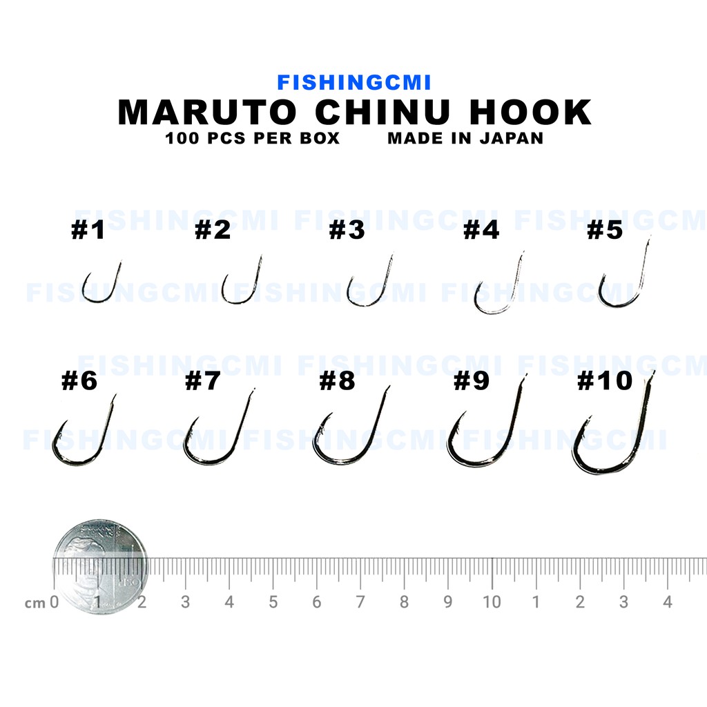 MARUTO CHINU HOOKS 100PCS eyeless japan box fishingcmi quality fishing ...