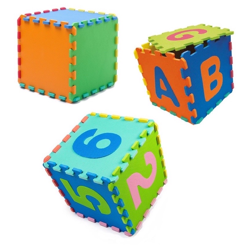 PUZZLE MAT PLAIN/NUMBERS/LETTERS 30x30cm (Assorted/10PCS) | Shopee ...