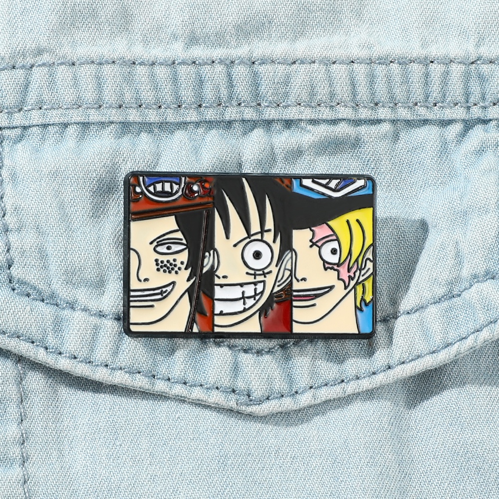Anime One Piece Enamel Pins Children Gifts Metal Cartoon Brooch Fashion ...