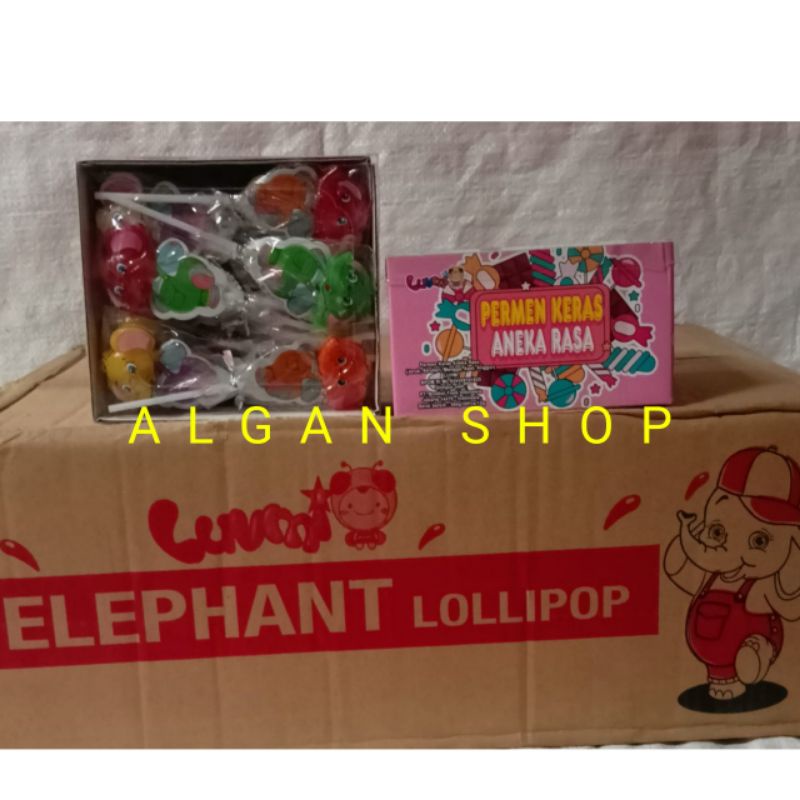 Elephant Lollipop Candy 1 Jar 30 Pcs Elephant Rabbit Bear Panda Dry ...