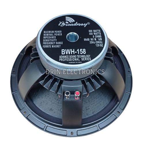 BROADWAY BWH-158 PROFESSIONAL SPEAKER 800 WATTS BWH-158 15" INCHES D15 ...