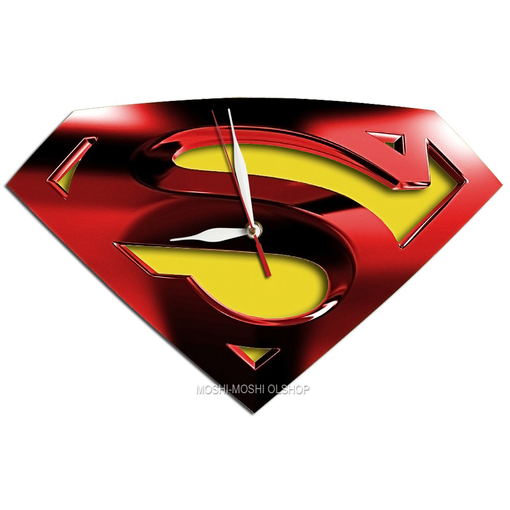 Superman Logo design 3D wall clock | Shopee Philippines