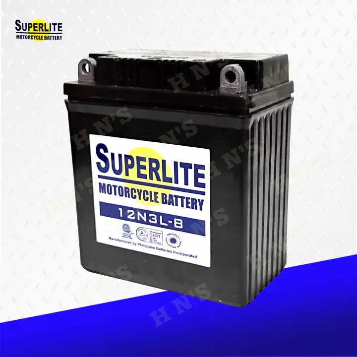 Superlite Motorcycle Battery 12N3L-B (3L) | Shopee Philippines