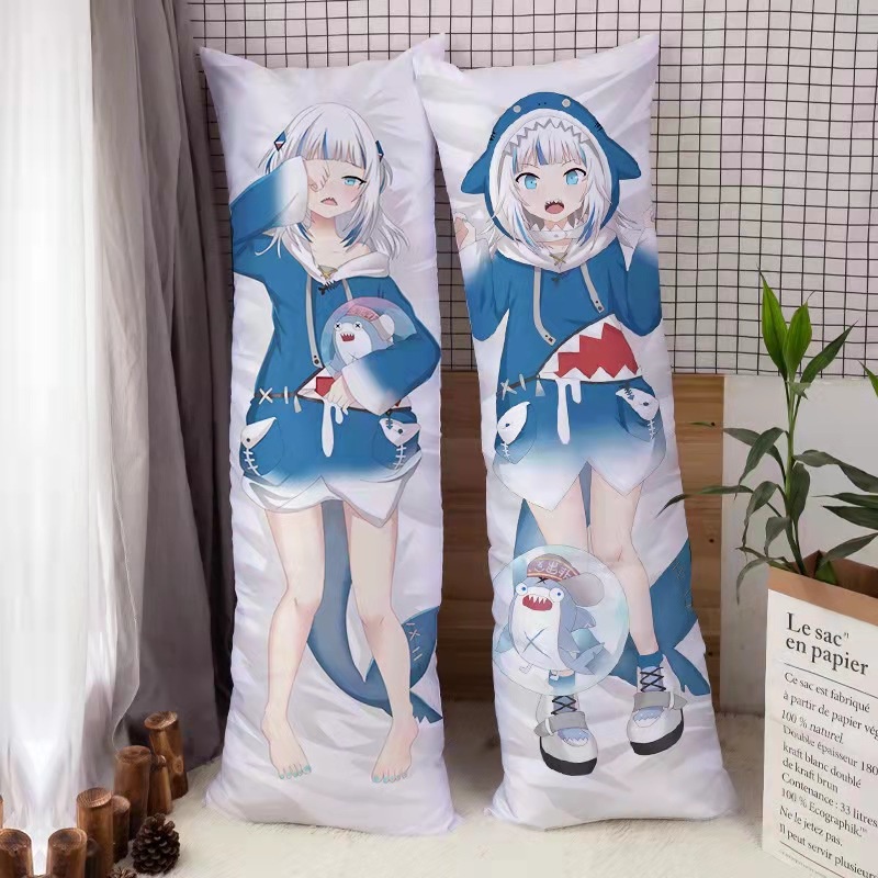 Anime Decorating Pillow Case VTuber Gawr Gura Dakimakura Double Side ...