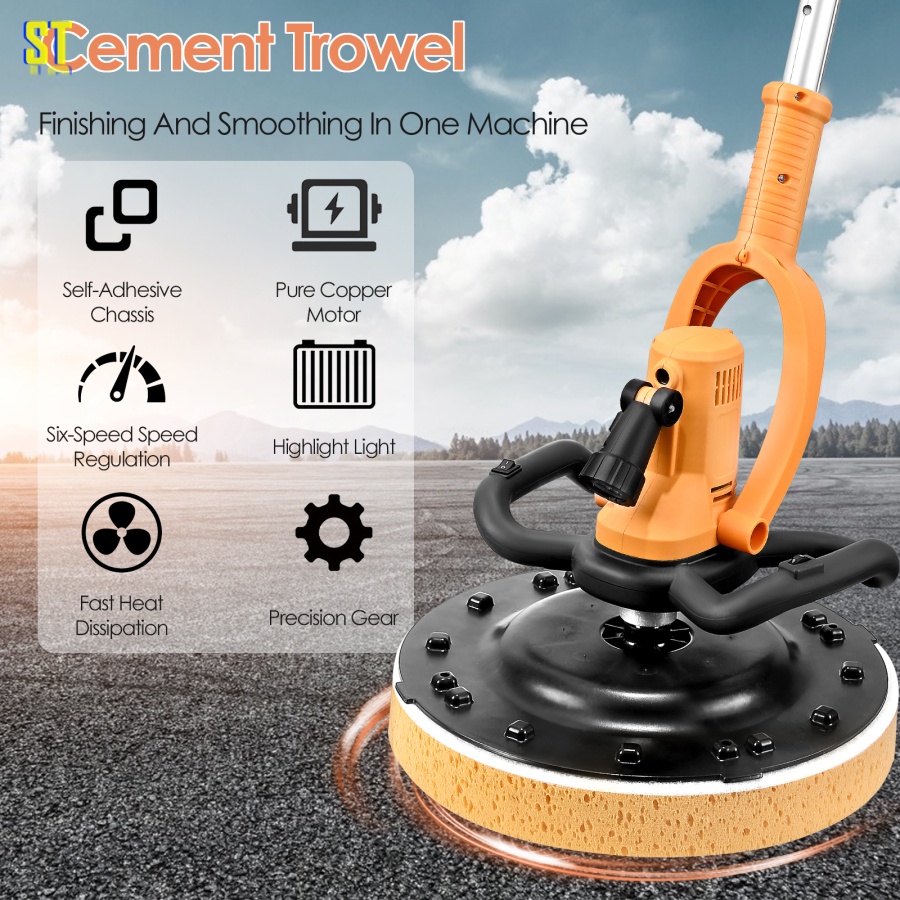 【ST】Concrete Cement Mortar Trowel Wall Smoothing Machine, Adjustable ...