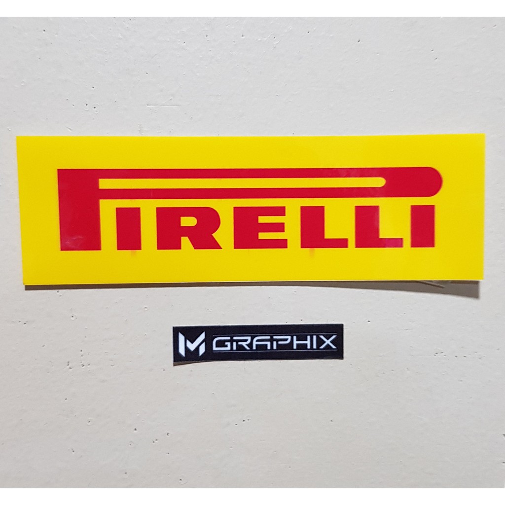 Vinyl Sticker - Pirelli logo, laminated sticker for motorcycle | Shopee ...
