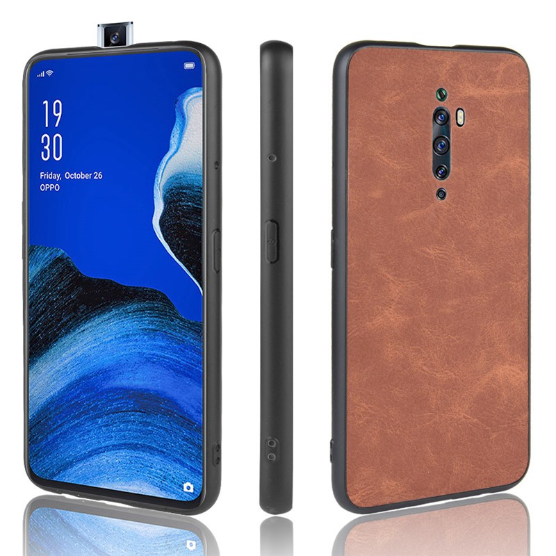 OPPO Reno 2F Case Silicone TPU Leather Back Cover Oppo Reno 2F Reno2F ...