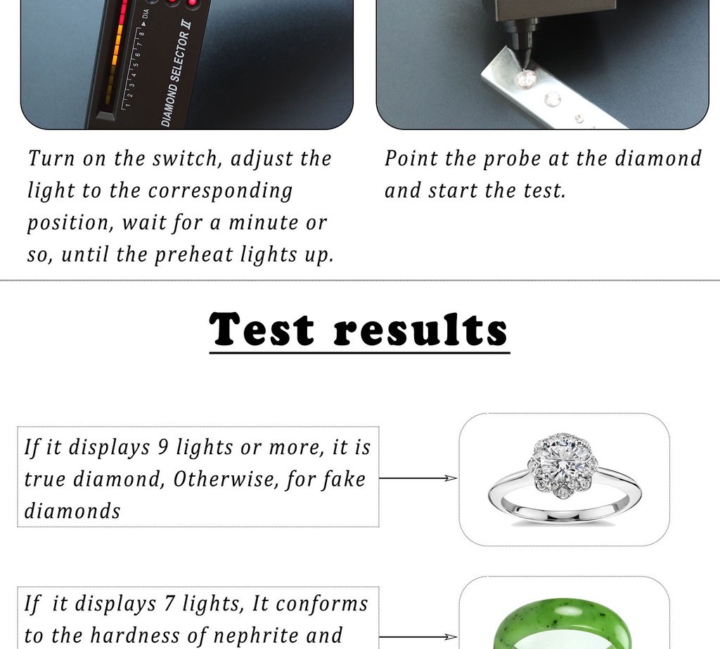 1pc V2 Professional High Accuracy Diamond Tester Gemstone Gem Selector ...