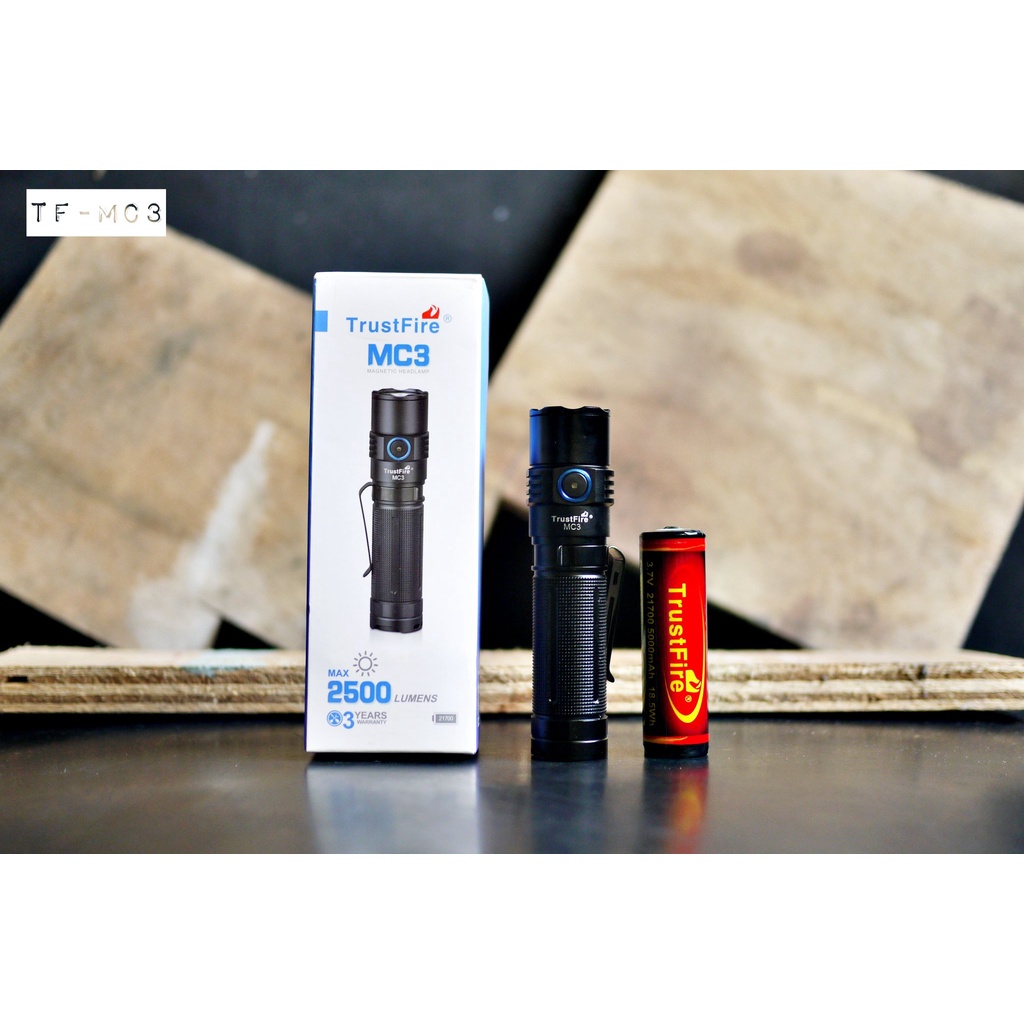 Trustfire MC3 EDC Magnetic Rechargeable Led Flashlight 2500Lumens ...