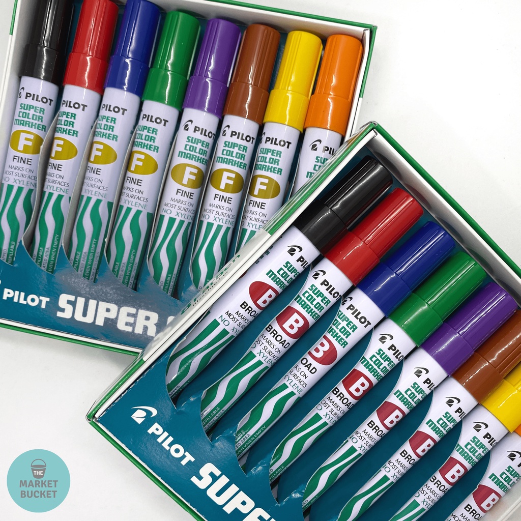 Pilot Super Color Permanent Markers (8 Colors) | Shopee Philippines