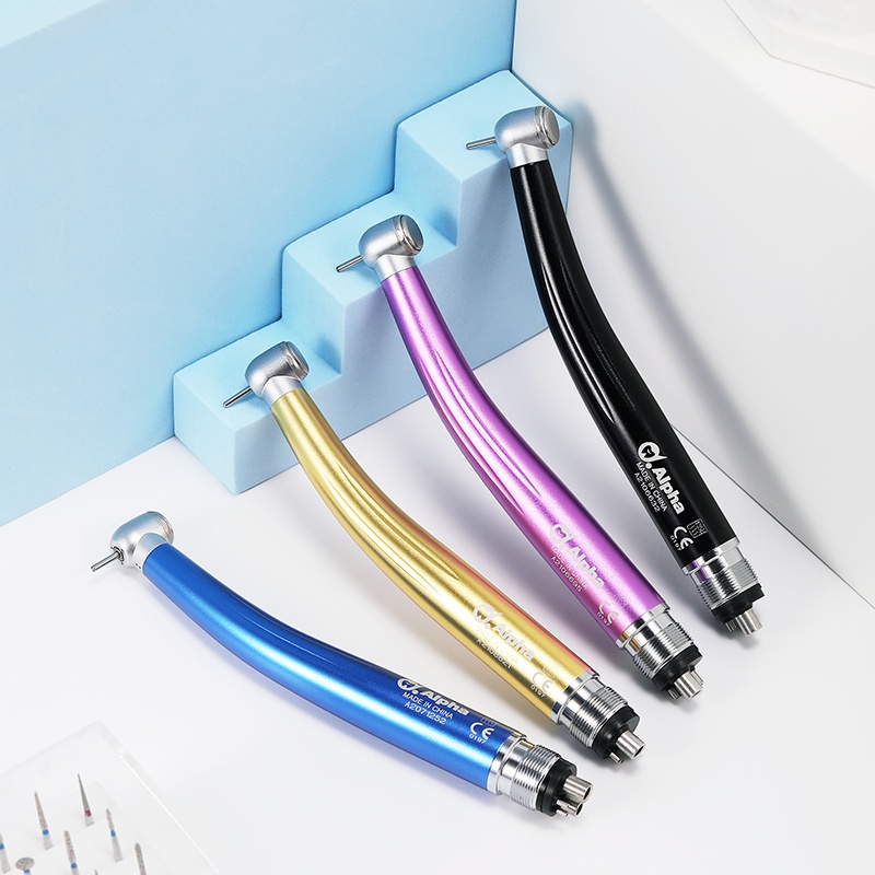 Dental High Speed Handpiece 4 Holes Push Button Spray Colorful | Shopee ...