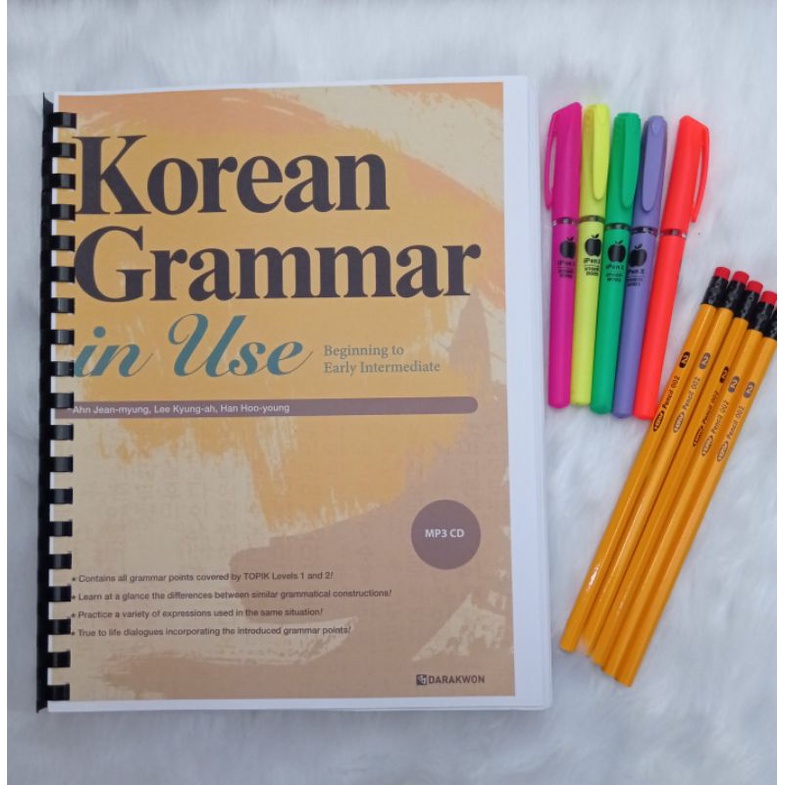 EPS TOPIK REVIEWER KOREAN GRAMMAR IN USE WITH FREE BALLPEN | Shopee ...