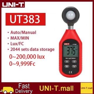 UNI-T UT383 Digital Light Meter Lux Meter 200,000lux Illuminometers ...