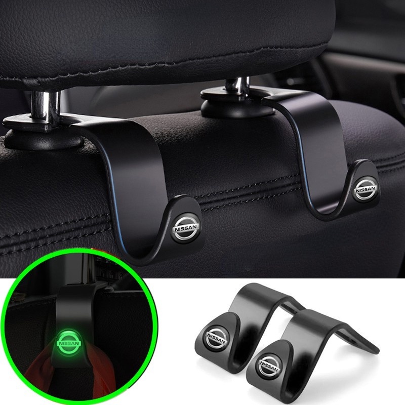 [Nissan] 2/4Pcs Luminous Car Hooks Car Seat Truck Coat Back Hooks ...