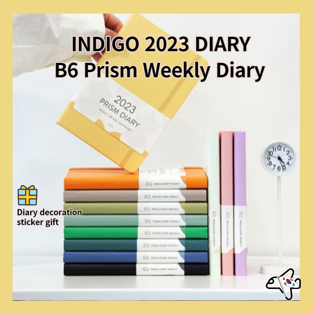 INDIGO 2023 DIARY B6 Prism Weekly Diary/ 2023 Planner Korean Diary B6 ...