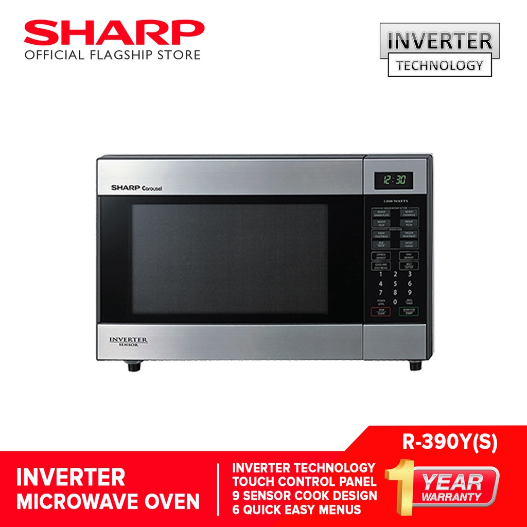 Sharp R-390Y(S) 33 Liters Inverter Microwave Oven | Shopee Philippines