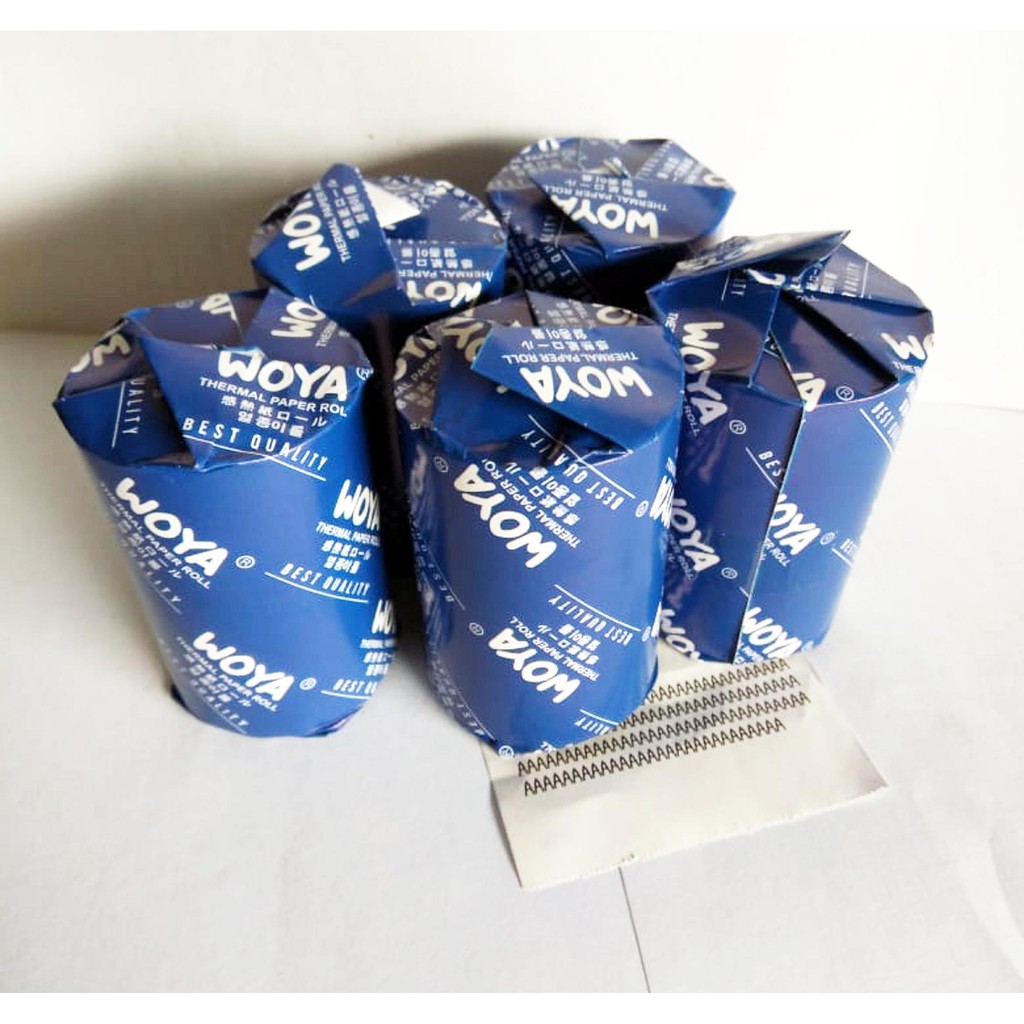 Woya Thermal Paper Roll 57x31 mm (cashier Receipt Paper) | Shopee ...