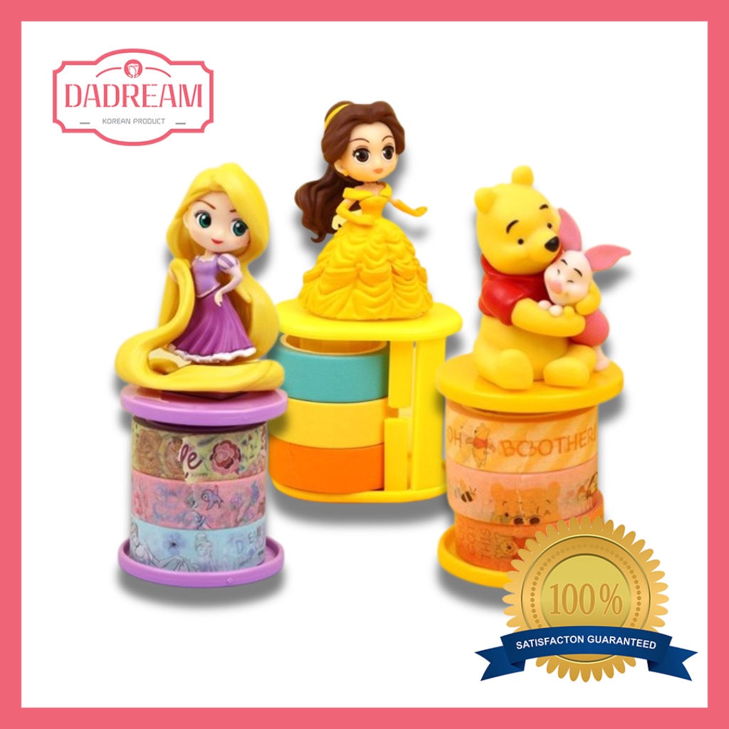[Disney] Disney Princess & Winnie the Pooh Figure Masking Tape Holder ...