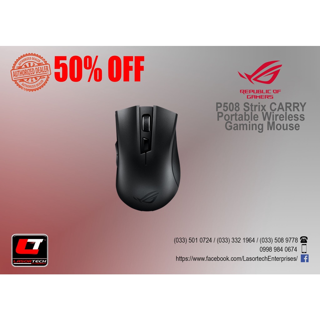 ASUS P508 Rog Strix CARRY Portable Wireless Gaming Mouse |2.4GHz ...