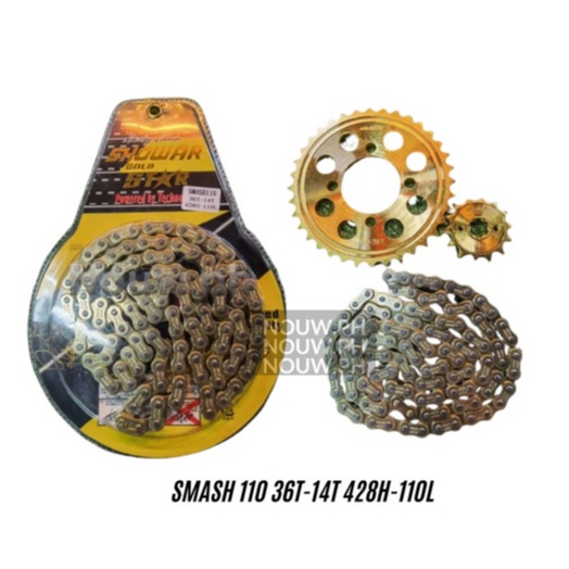 CHAIN SET FOR SMASH 110 36T-14T 428H-110L | Shopee Philippines