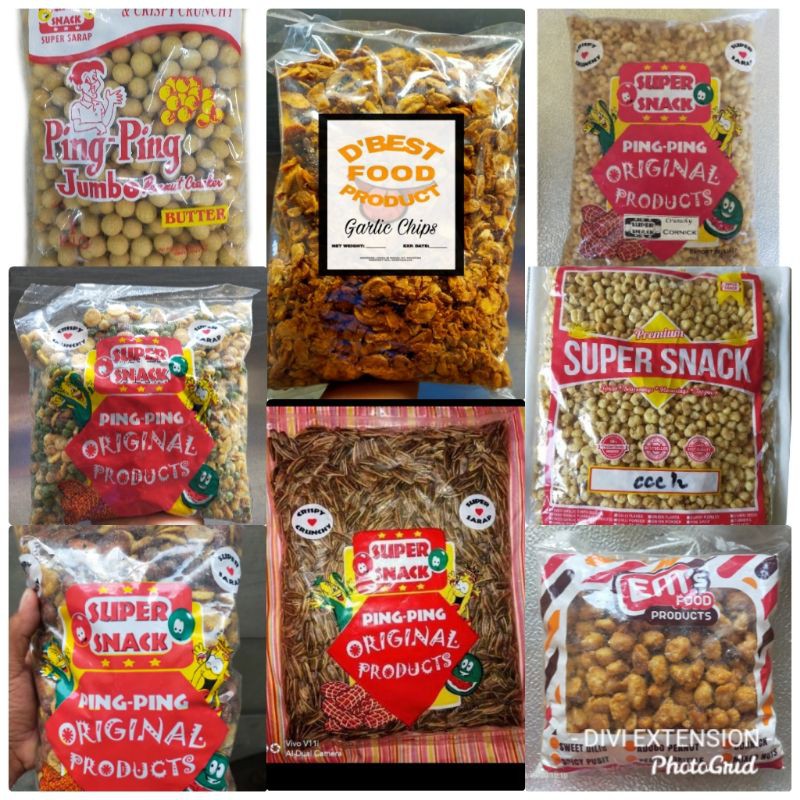 garlic chips popbeans mixed nuts peanut cornick chichacorn sweet ...