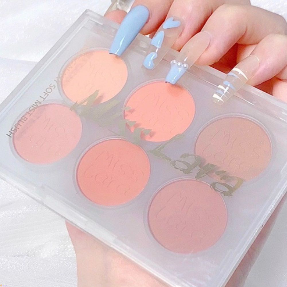 Miss Lara 6 Colos Blush Long-lasting Blush Multi-color Sunburn Matte ...