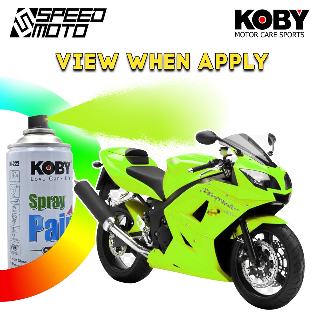 KOBY FLUORESCENT COLOR SPRAY PAINT 450ML UNIVERSAL SPEEDMOTO | Shopee ...