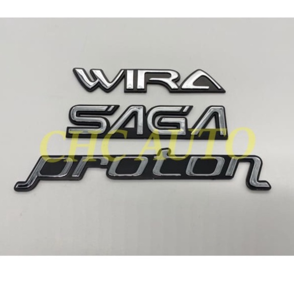 Proton SAGA WIRA Wording Logo Emblem Badge Proton Wira Saga 12V ISWARA ...