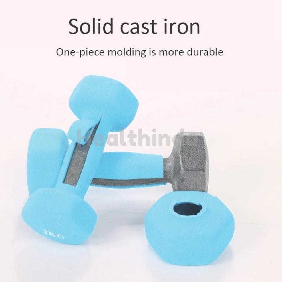Price. Healthindo - Dumbell 2Kg (1Pcs) Neoprene Dumbbell Mini ...
