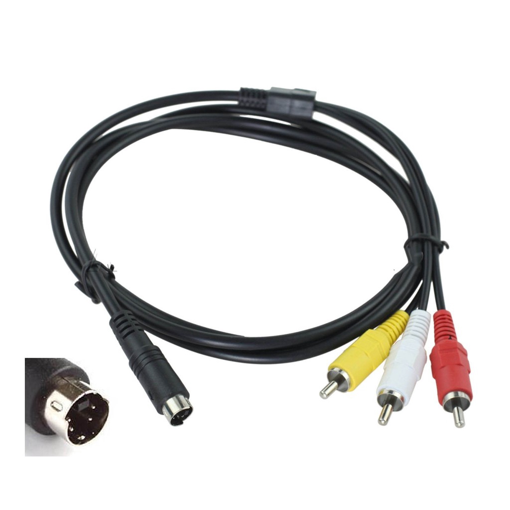 3 RCA Male To 4 Pin S-video Male Video Adapter Cable Cord 3rca | Shopee ...