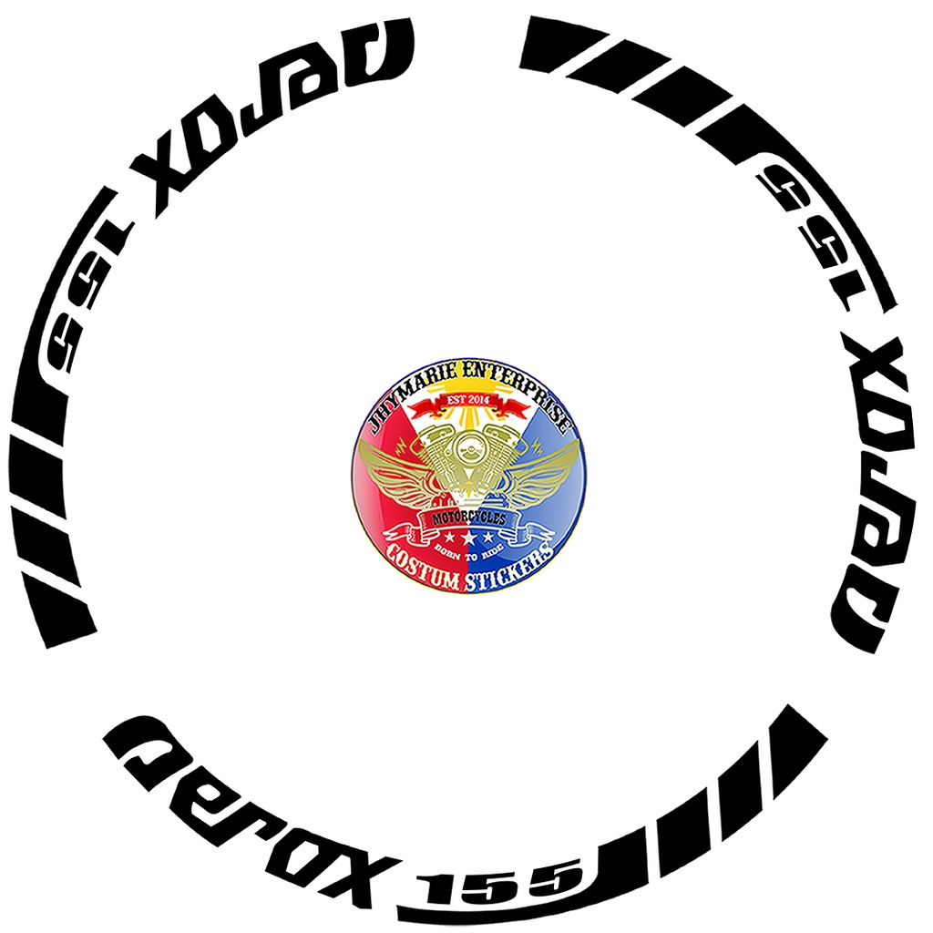 YAMAHA AEROX 155 MAGS STICKER set for 2 mags front and rear both sides ...