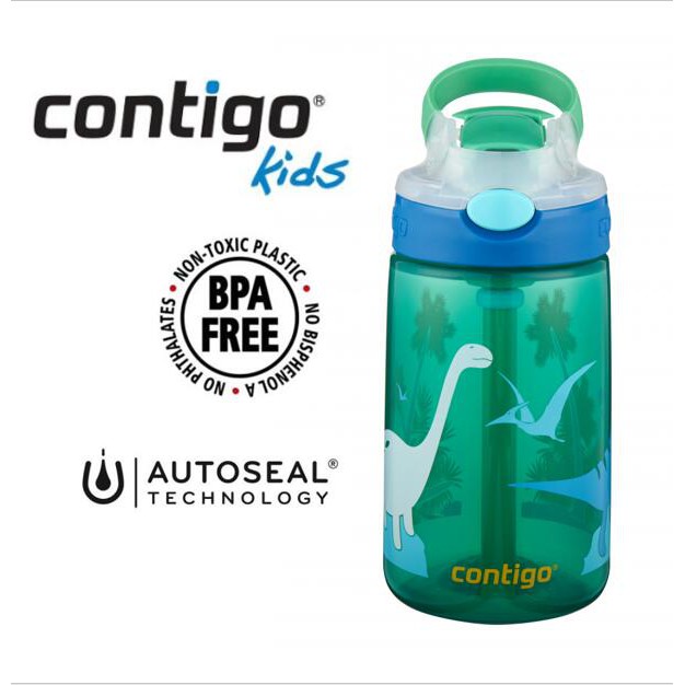 CONTIGO Kids Water Bottle Gizmo Flip Autospout Green Dino 420ml ...