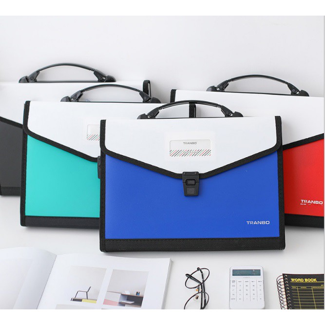 Tranbo Expanding Document Wallet Case Storage File With Handle Size Long Fc Shopee Philippines