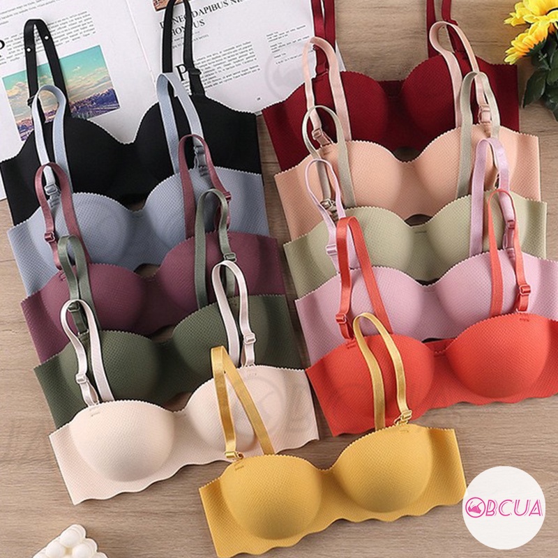 Women's Black Bralette Push Up Bra Candy Color Non Wire Bra Size 32-38 Cup A/B 6622 | Shopee ...