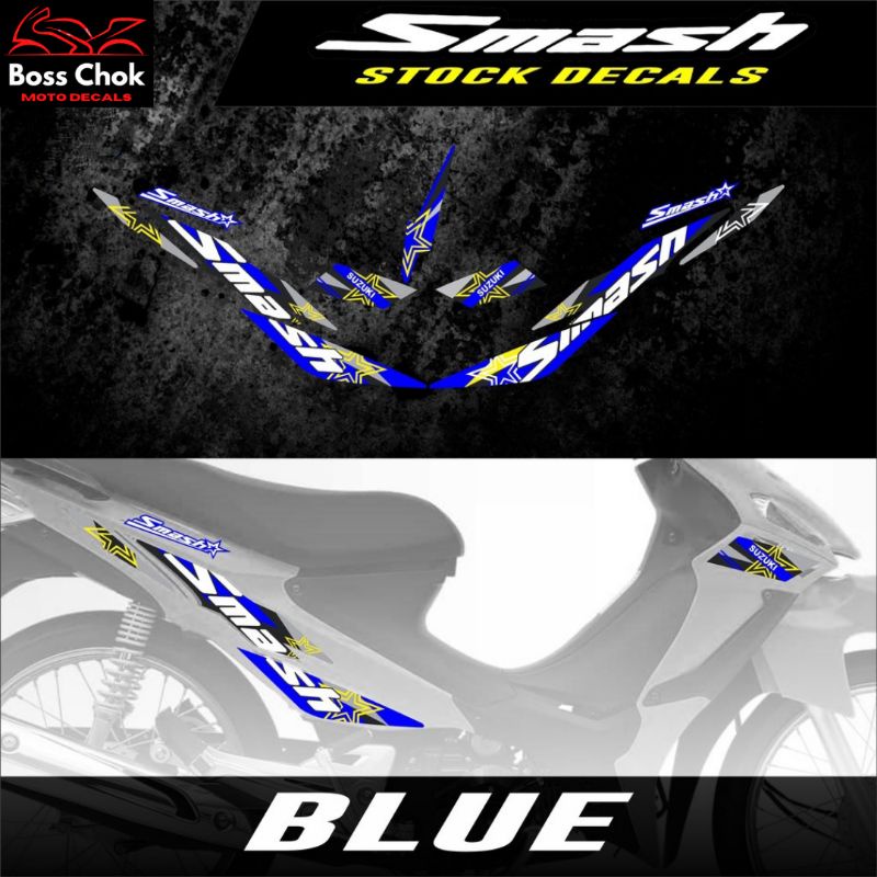 Smash 115 Carb Stock Decals (Free Stickers) | Shopee Philippines
