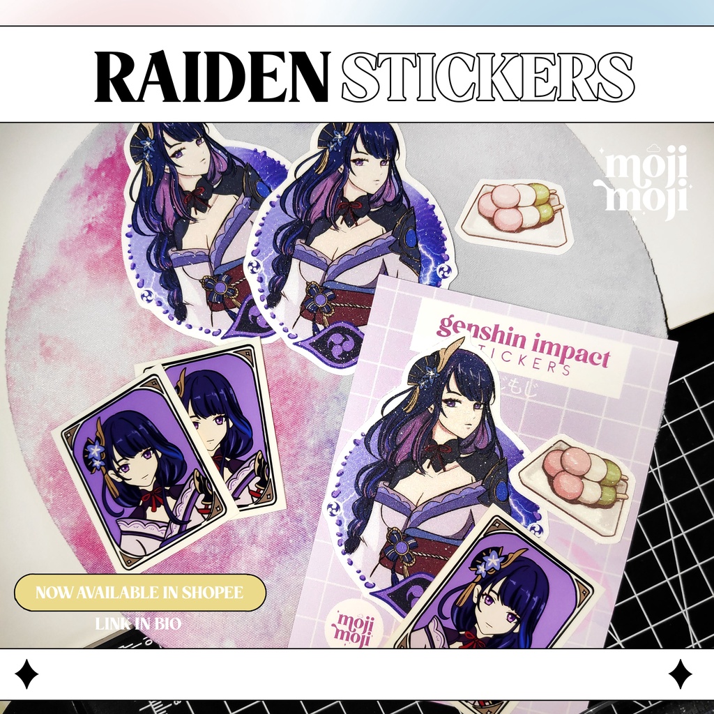 GENSHIN IMPACT - Raiden Sticker Pack | Shopee Philippines