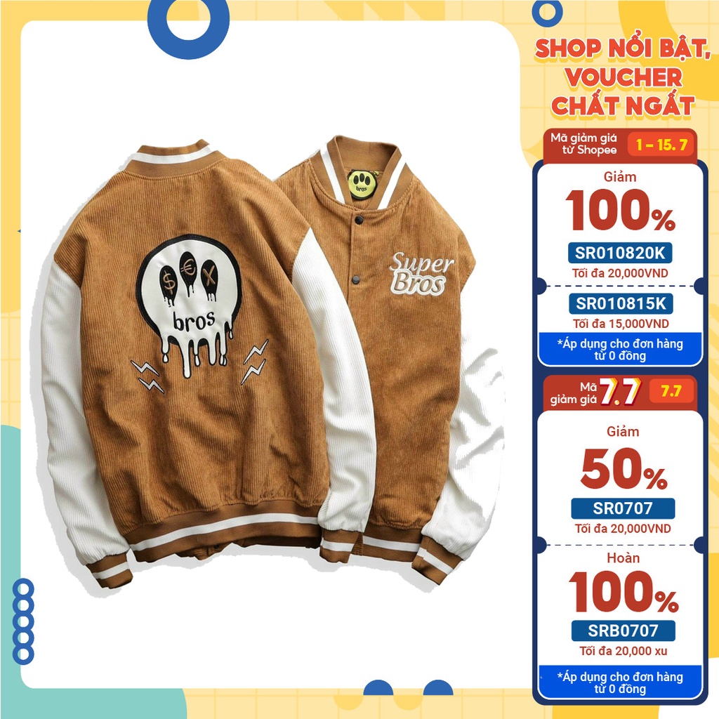 2-layer velvet bomber shirt embroidered bros ulzzang style easy to ...