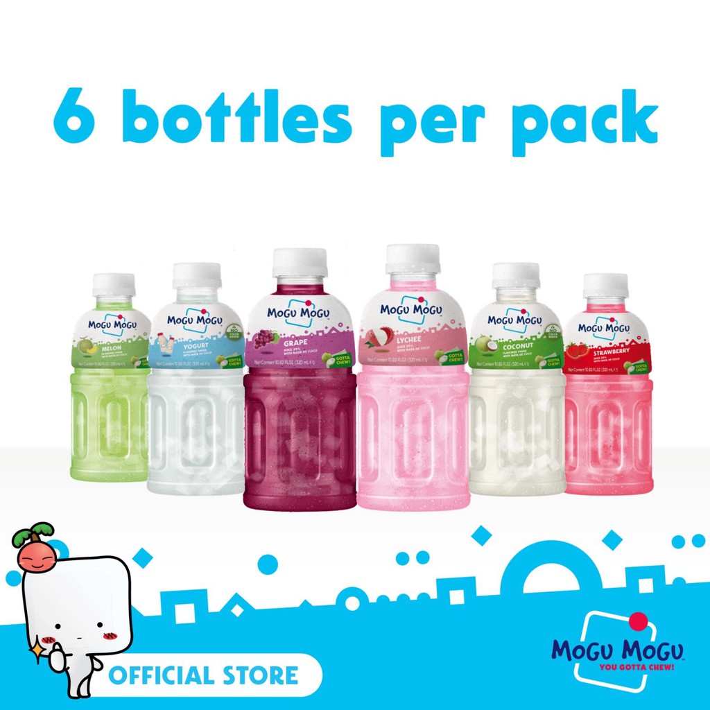 Mogu Mogu Bundle of 6 (320ml x 6 Bottles) | Shopee Philippines