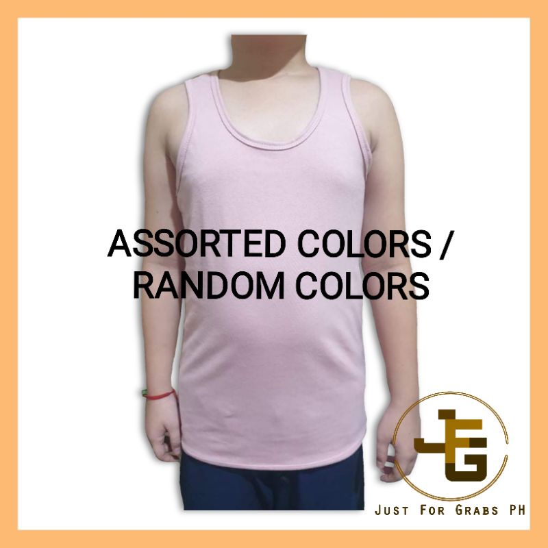 Assorted Plain Colored Cotton Sando for Kids - Retail (1pc) | Shopee ...