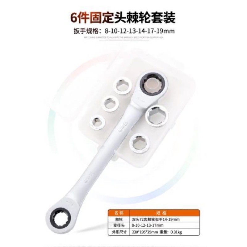 UNIVERSAL SOCKET SET WITH REVERSIBLE RATCHET 6PCS | Shopee Philippines